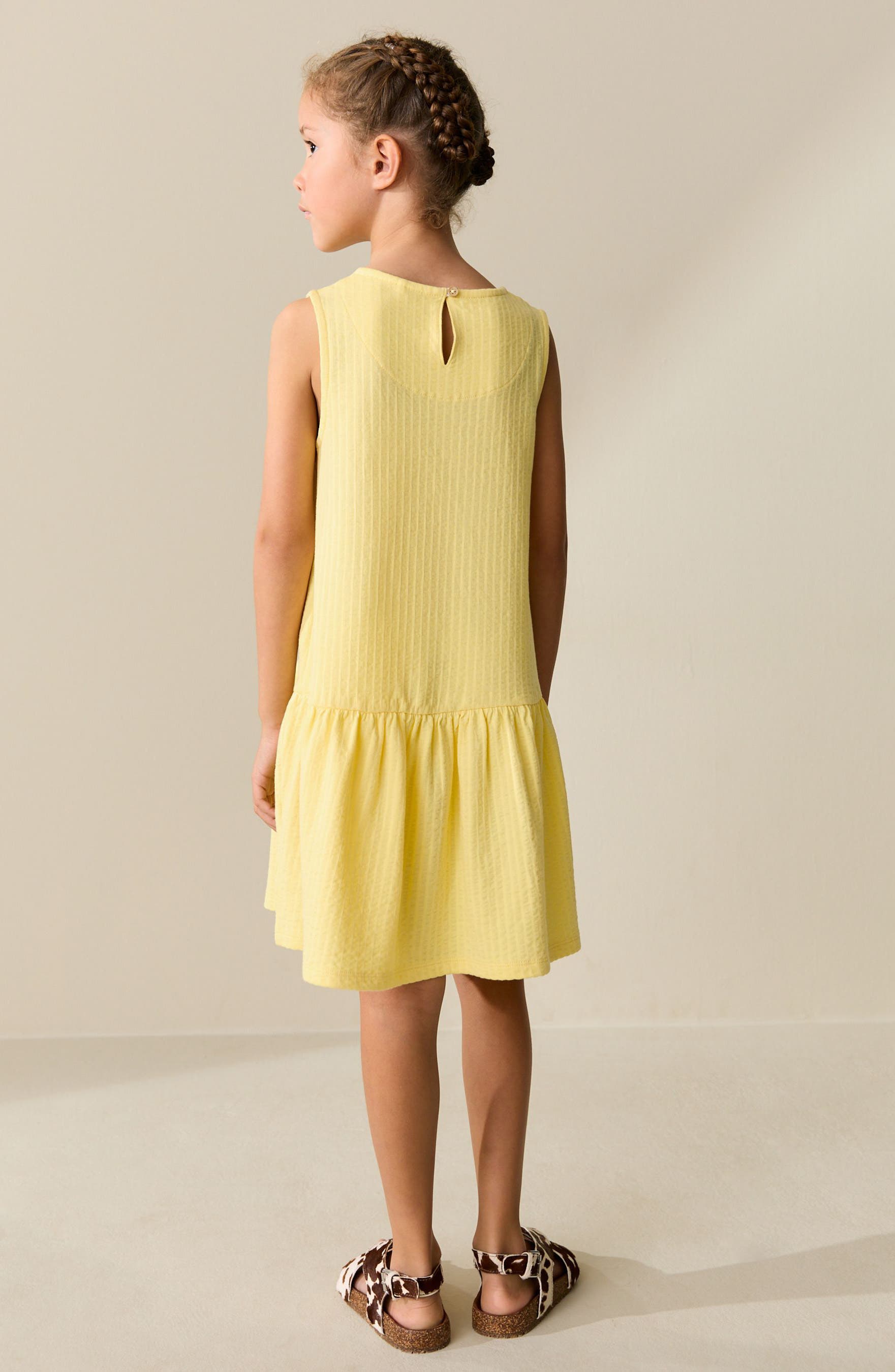 Kids' Sleeveless Cotton Jersey Drop Waist Sundress (Women) | Nordstrom