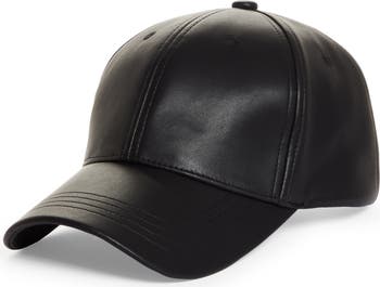 Stand Studio Cia Gritty Faux Leather Baseball Cap | Nordstrom