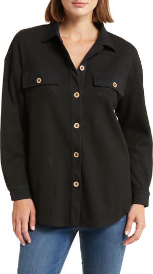 PLM Waffle Knit Shirt Jacket | Nordstromrack