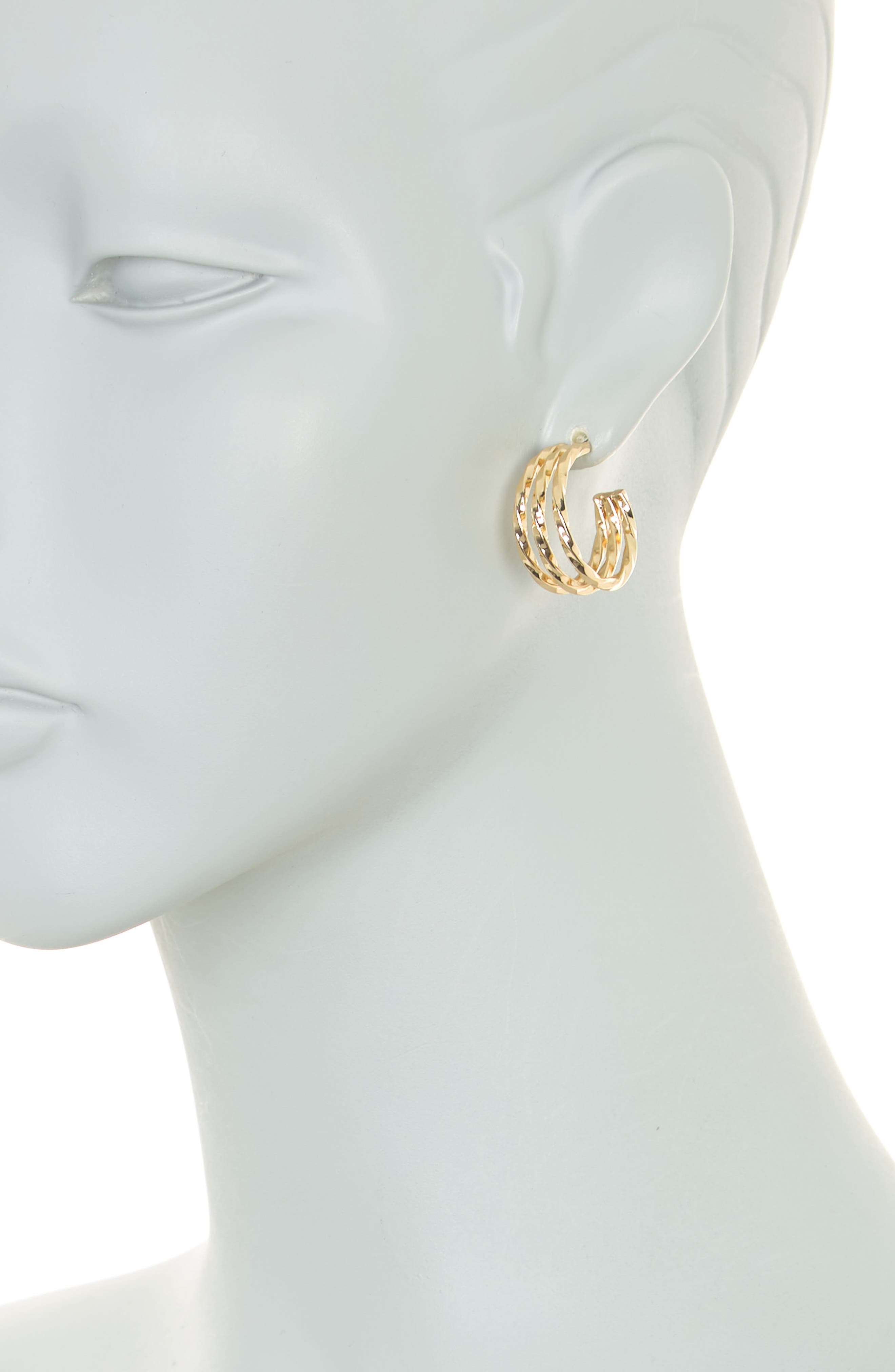 Stephan & Co. Twisted Triple Hoop Earrings | Nordstromrack