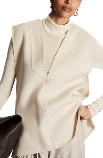 COS Oversize V-Neck Wool Vest | Nordstrom