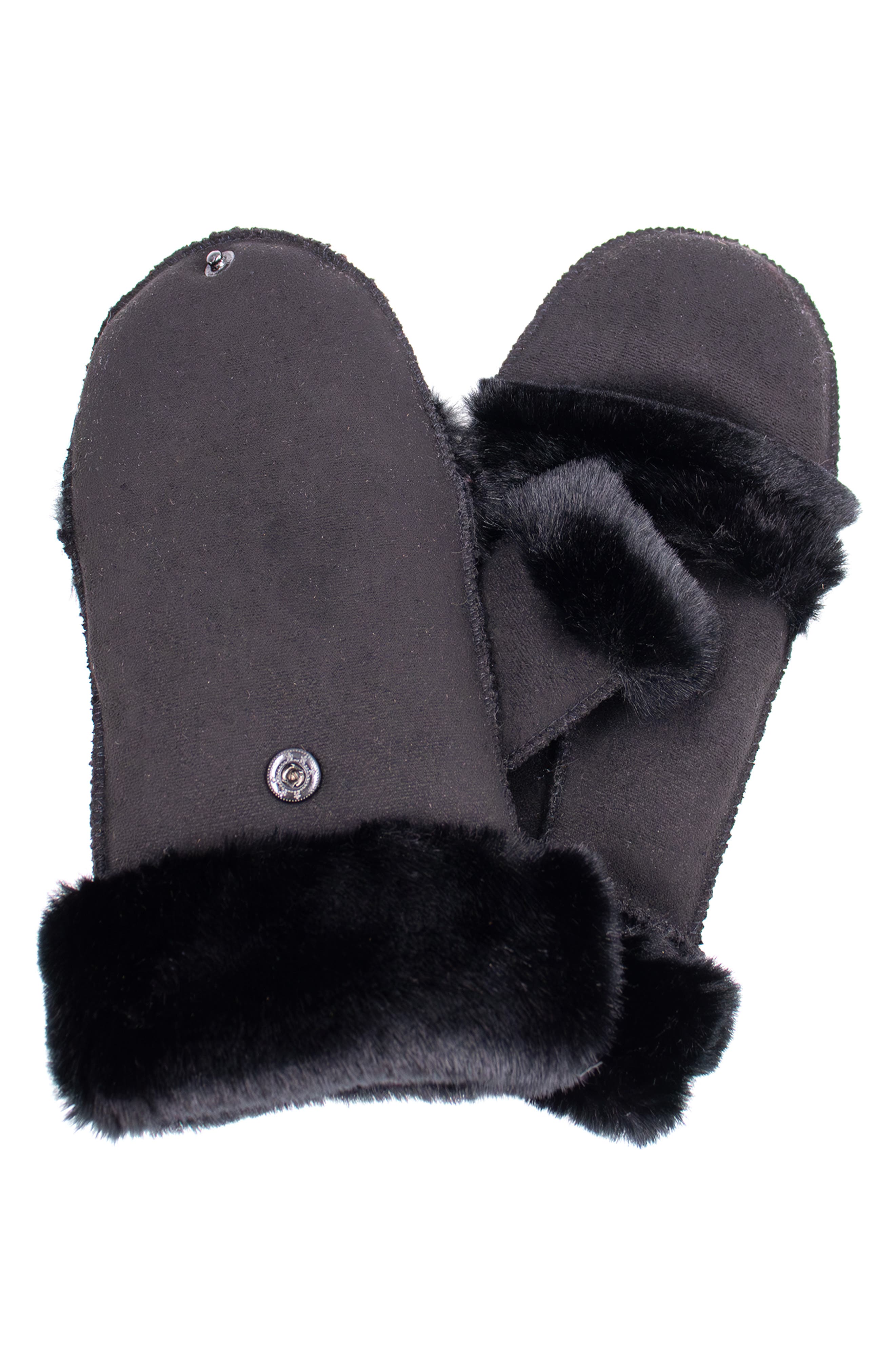 SURELL Faux Shearling Flip Top Mittens | Nordstromrack
