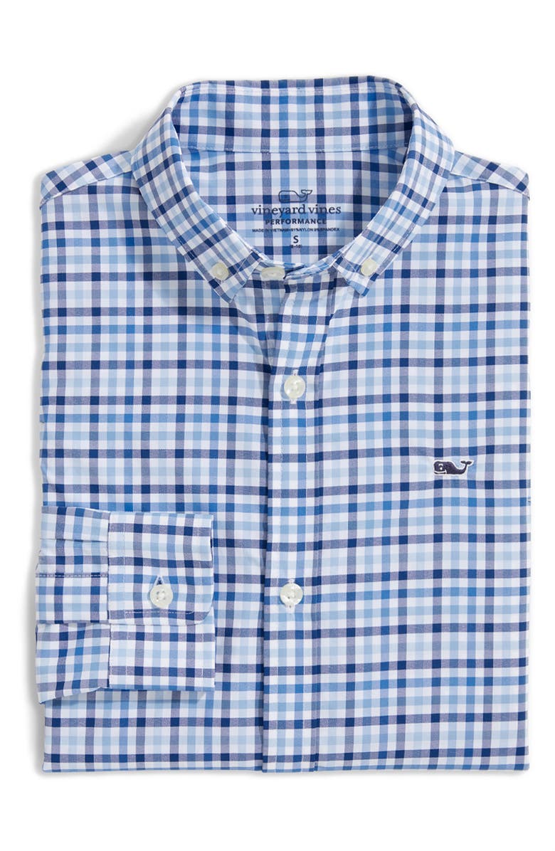 vineyard vines Kids' Gingham Performance Button-Down Shirt | Nordstromrack