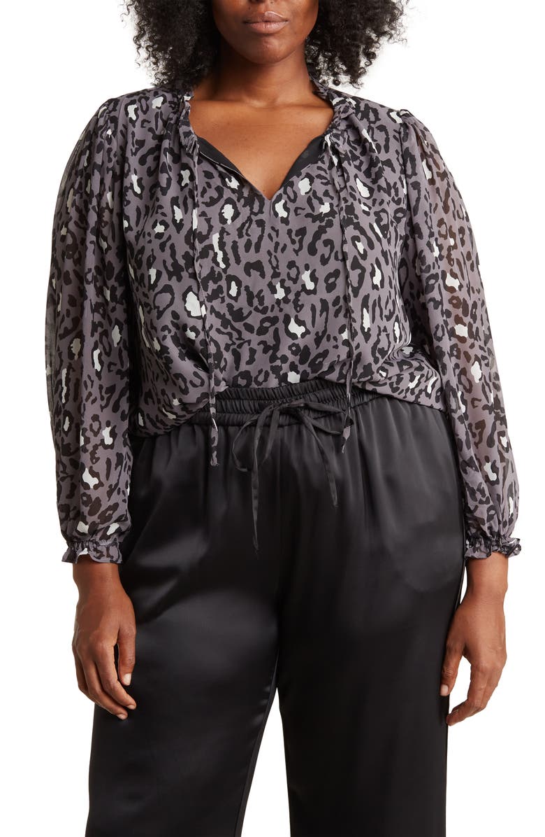 PHILOSOPHY BY RPUBLIC CLOTHING Cheetah Print Blouse | Nordstromrack