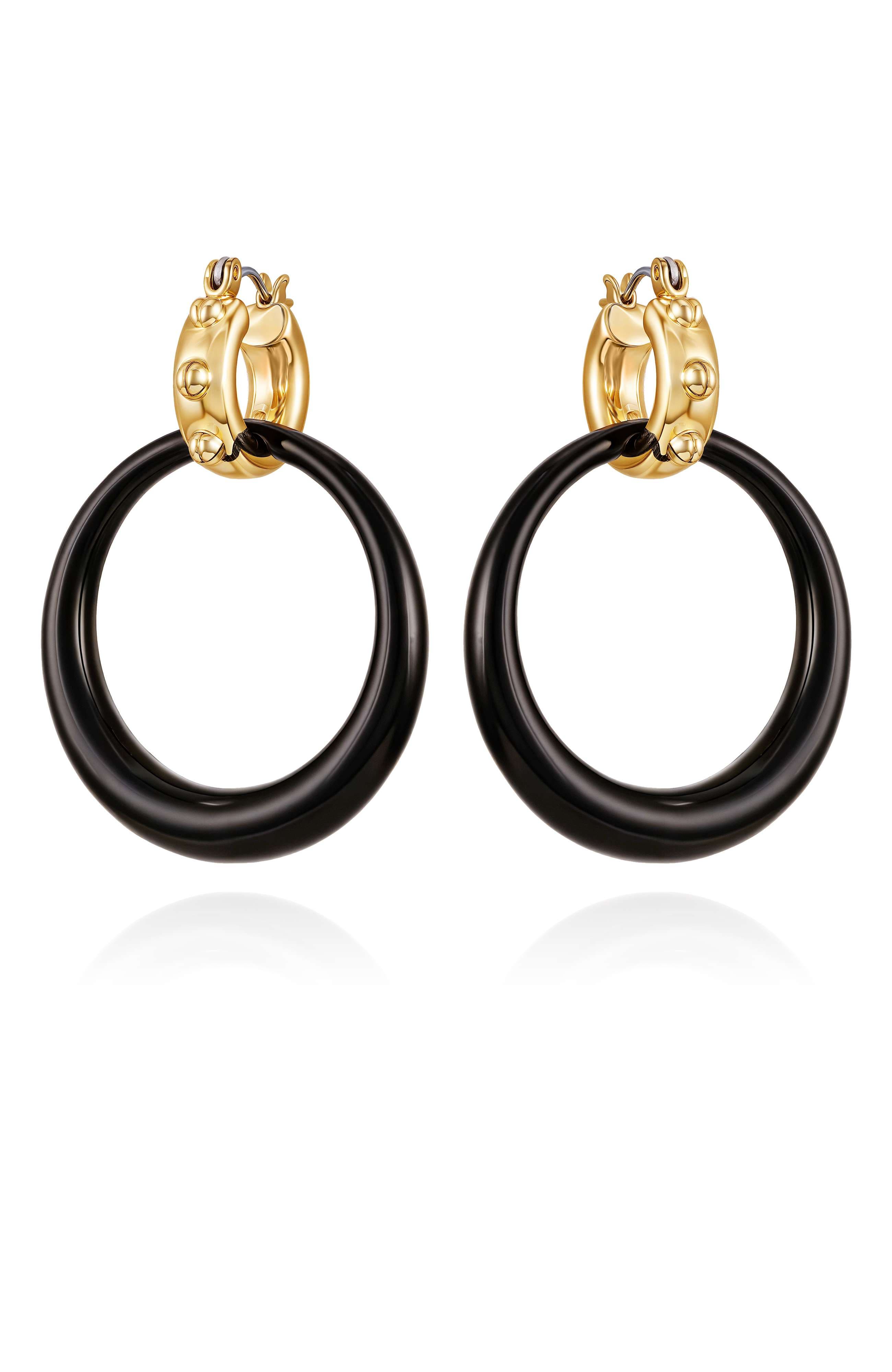 True Religion Double drop hoop earring | Nordstrom