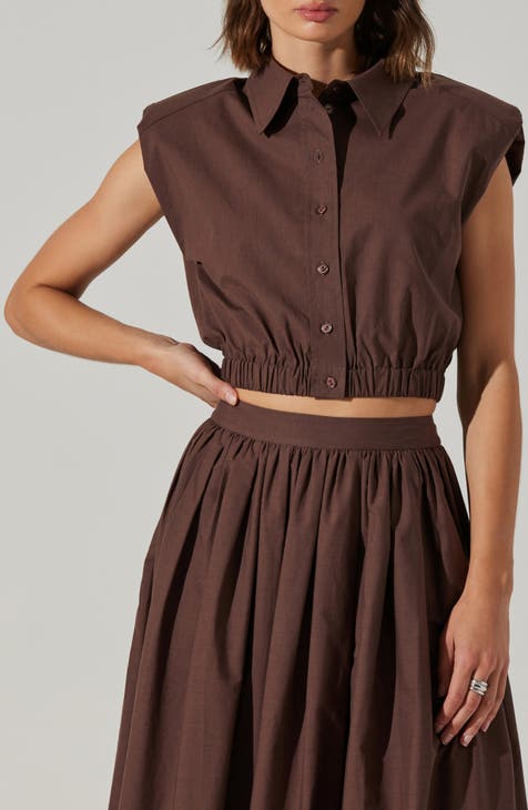 Button-Up Crop Tops for Women | Nordstrom Rack
