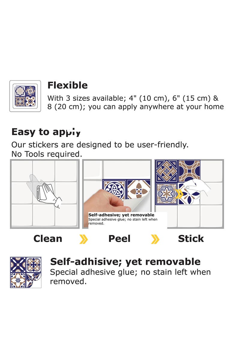 WALPLUS Royal Blue Tile Sticker Decal | Nordstromrack