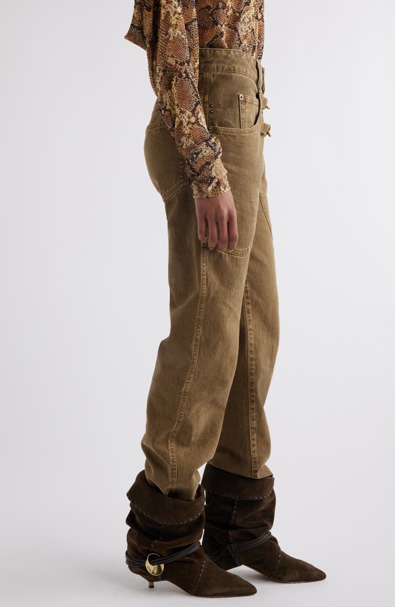 Isabel Marant Brinley Leash Clip Cotton & Hemp Straight Leg Jeans ...