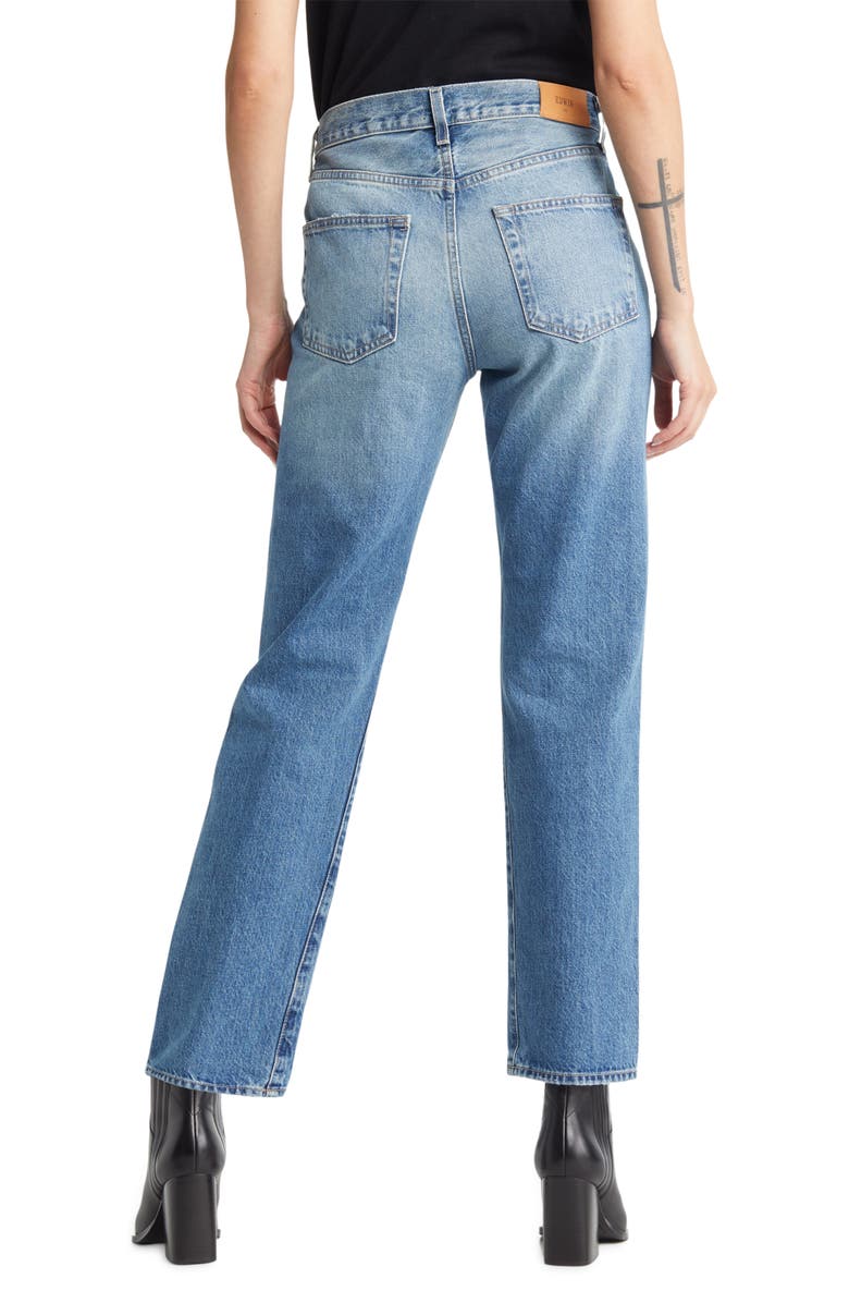 EDWIN Tash Ripped High Waist Straight Leg Jeans | Nordstromrack