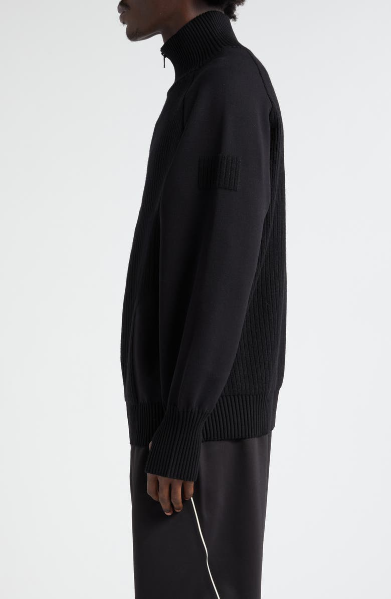 Y-3 Front Zip Wool Blend Mock Neck Sweater | Nordstromrack