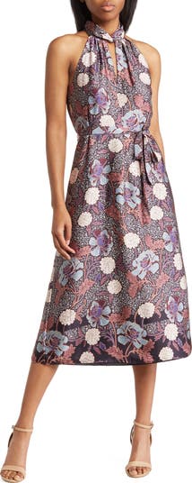 Daniel Rainn Satin Halter Midi Dress | Nordstromrack