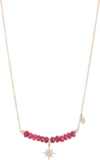 Meira T Ruby & Diamond Star Pendant Necklace | Nordstromrack