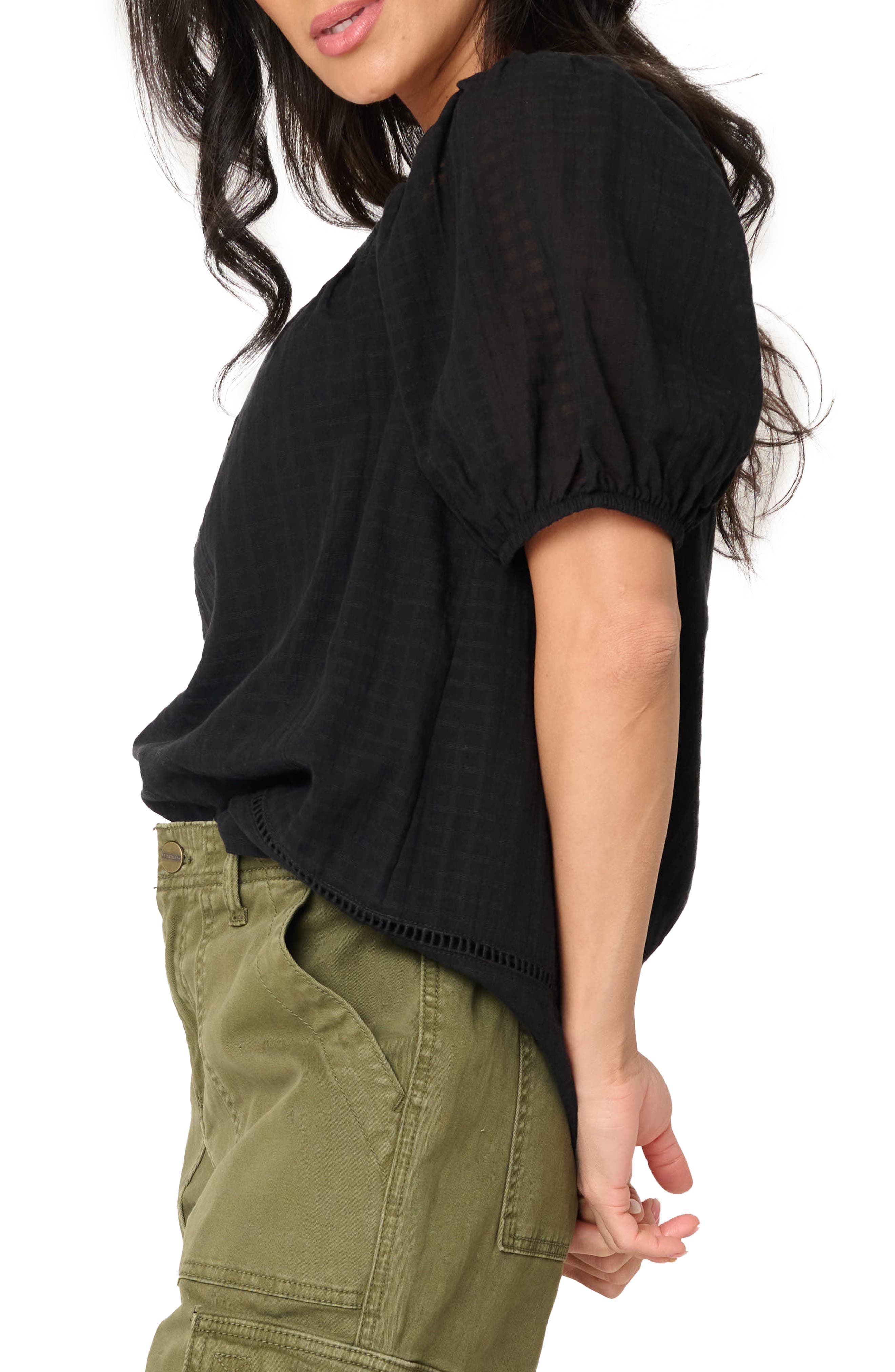 GIBSONLOOK Convertible Neck Gauze Top | Nordstromrack