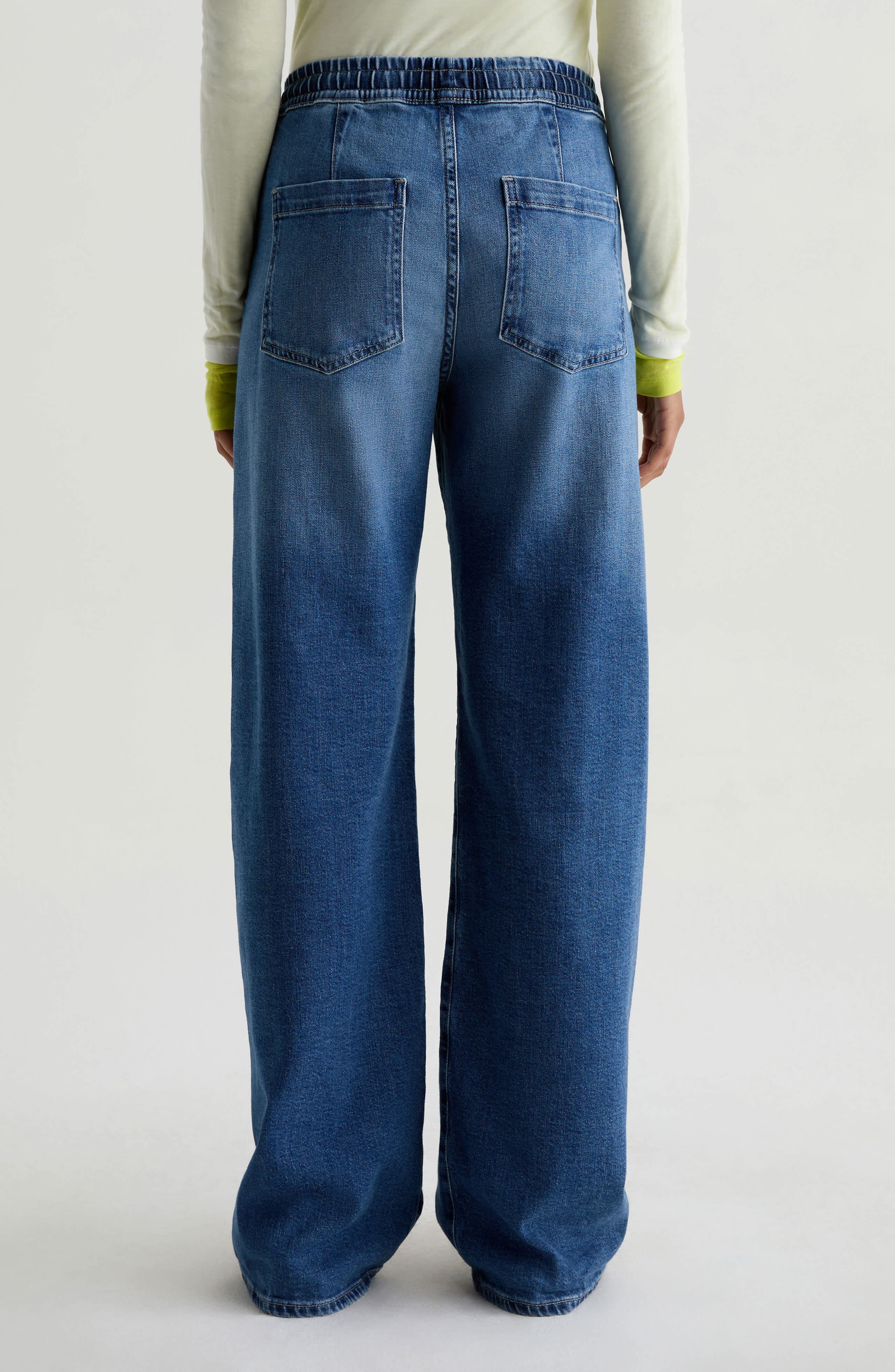AG Adria Drawstring Low Rise Wide Leg Jeans | Nordstrom