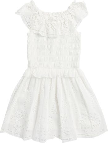 Hannah Banana Kids' Eyelet Smocked Party Dress | Nordstromrack