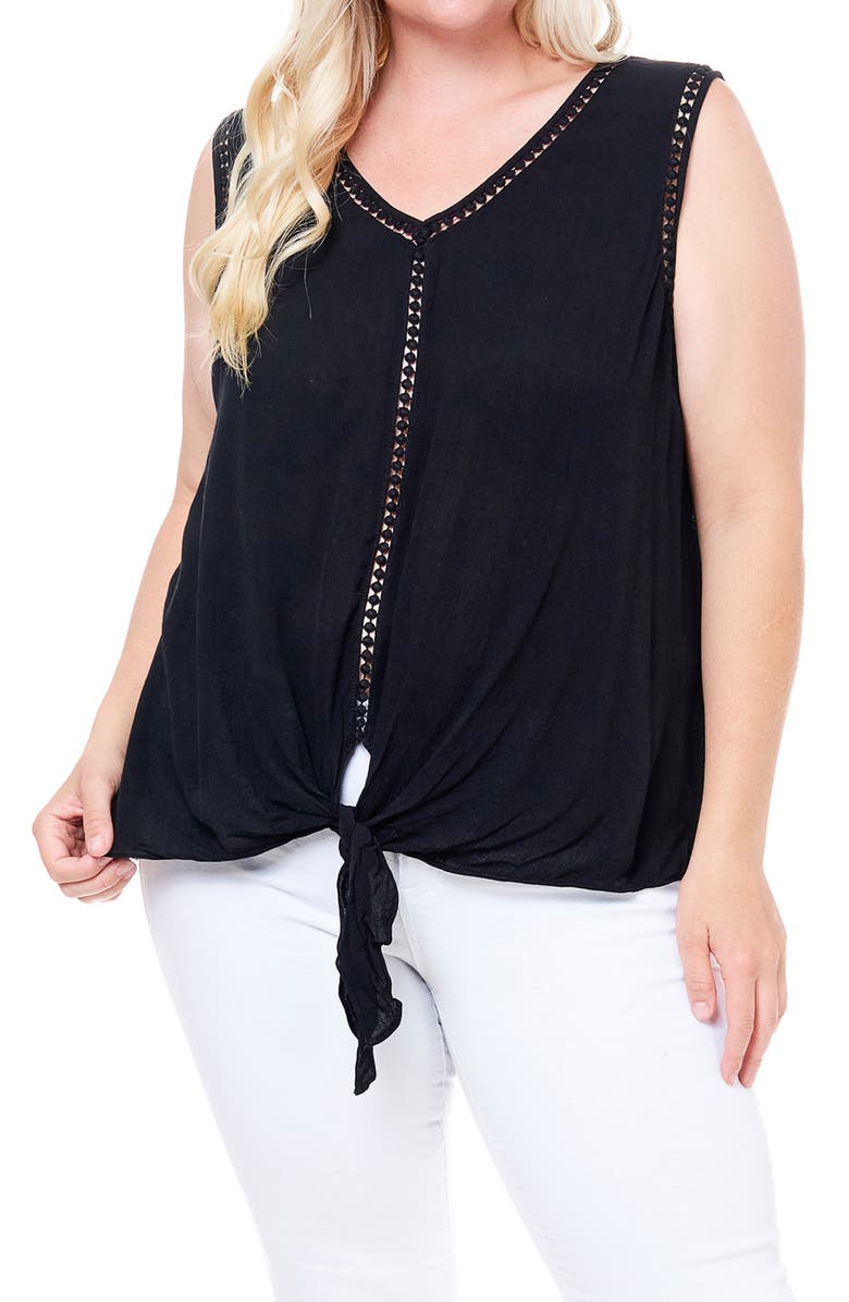 Single Thread Sleeveless Tie Front Top | Nordstromrack