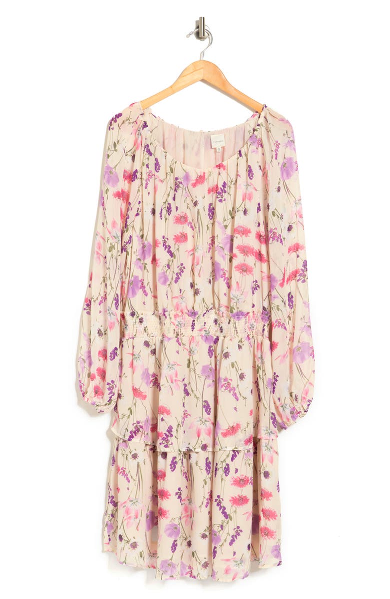 Pleione Smocked Waist Ruffle Chiffon Dress | Nordstromrack