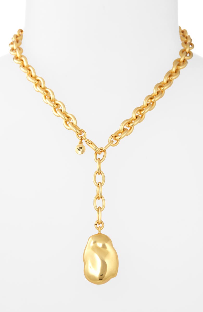 Madewell Sculpted Pearl Chunky Chain Y-Necklace | Nordstrom