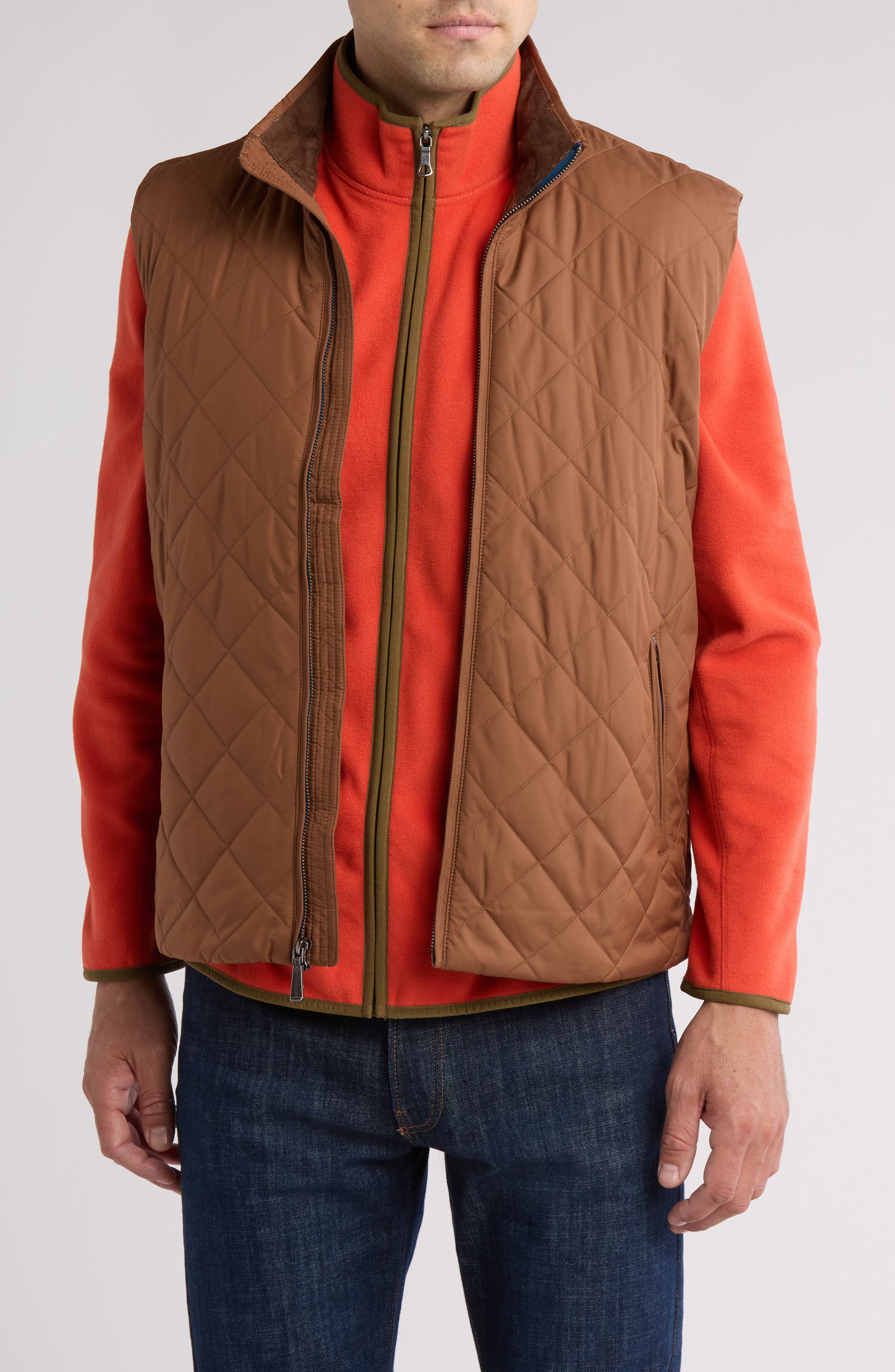 Brooks Brothers Water Repellent Diamond Quilted Vest | Nordstromrack