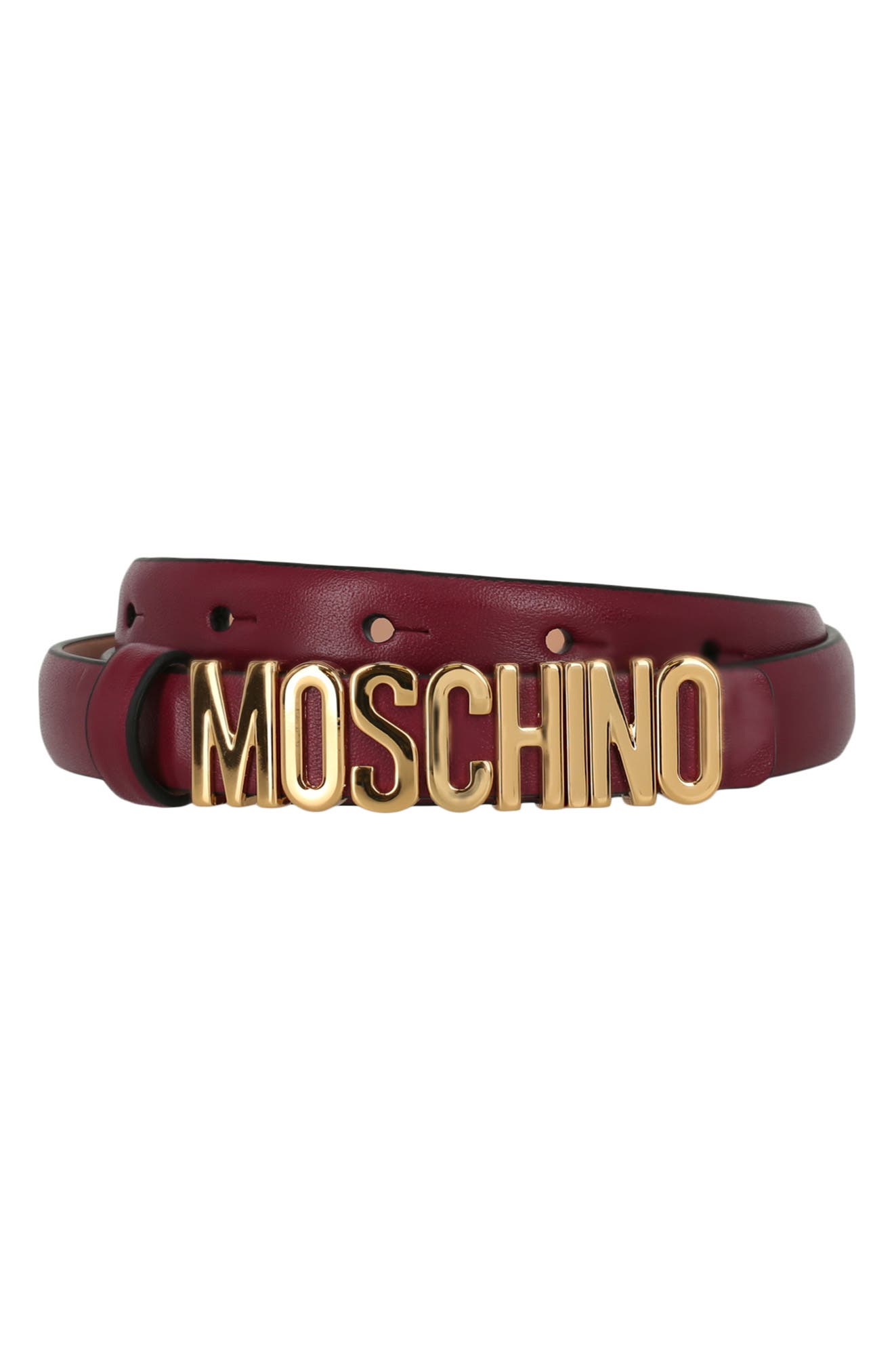 Moschino Logo Leather Belt | Nordstromrack