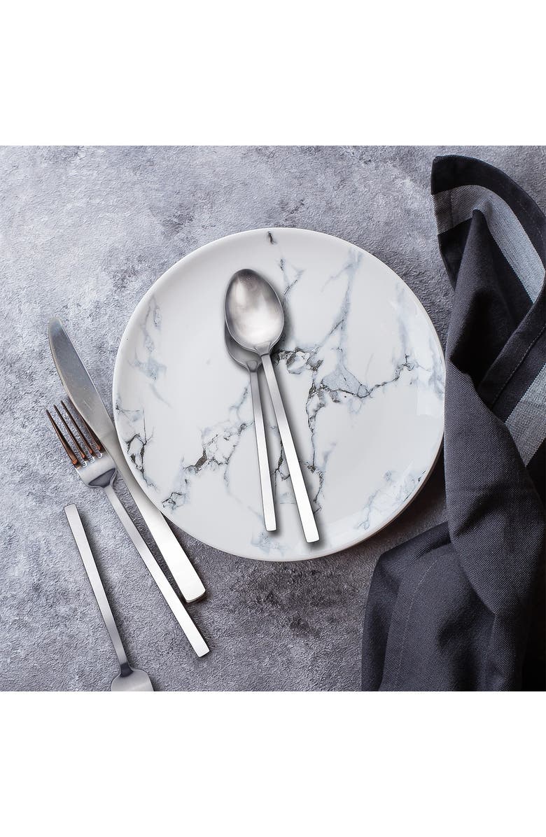 HAMPTON FORGE Skandia Moorland Accents White Ombre 20-Piece Flatware ...
