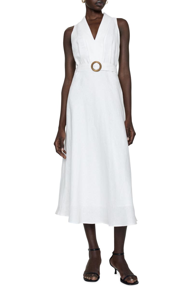 MANGO Lisa2 Sleeveless Linen Midi Dress | Nordstromrack