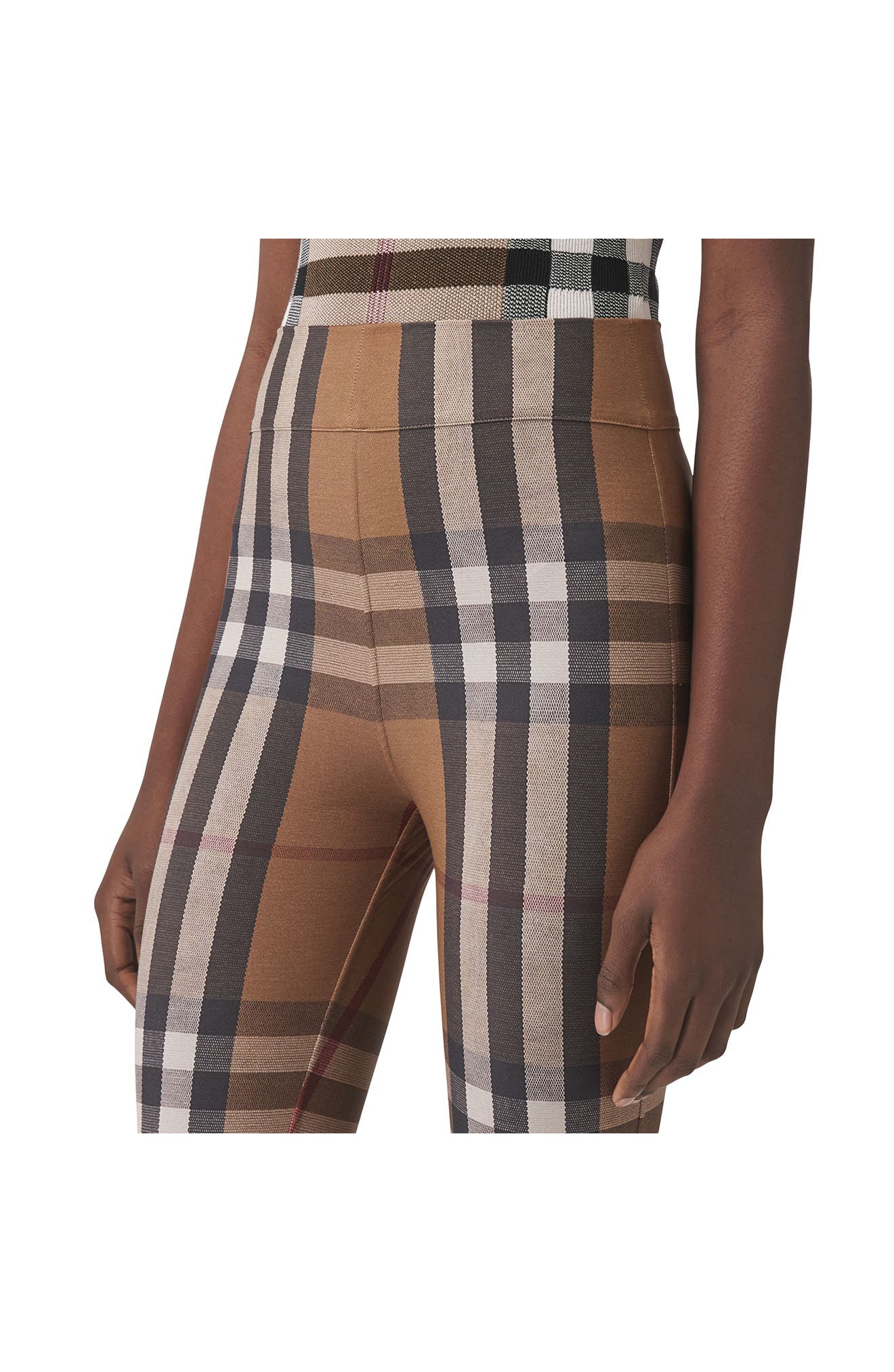 Burberry Madden Check Stretch Jersey Leggings (Women) | Nordstrom