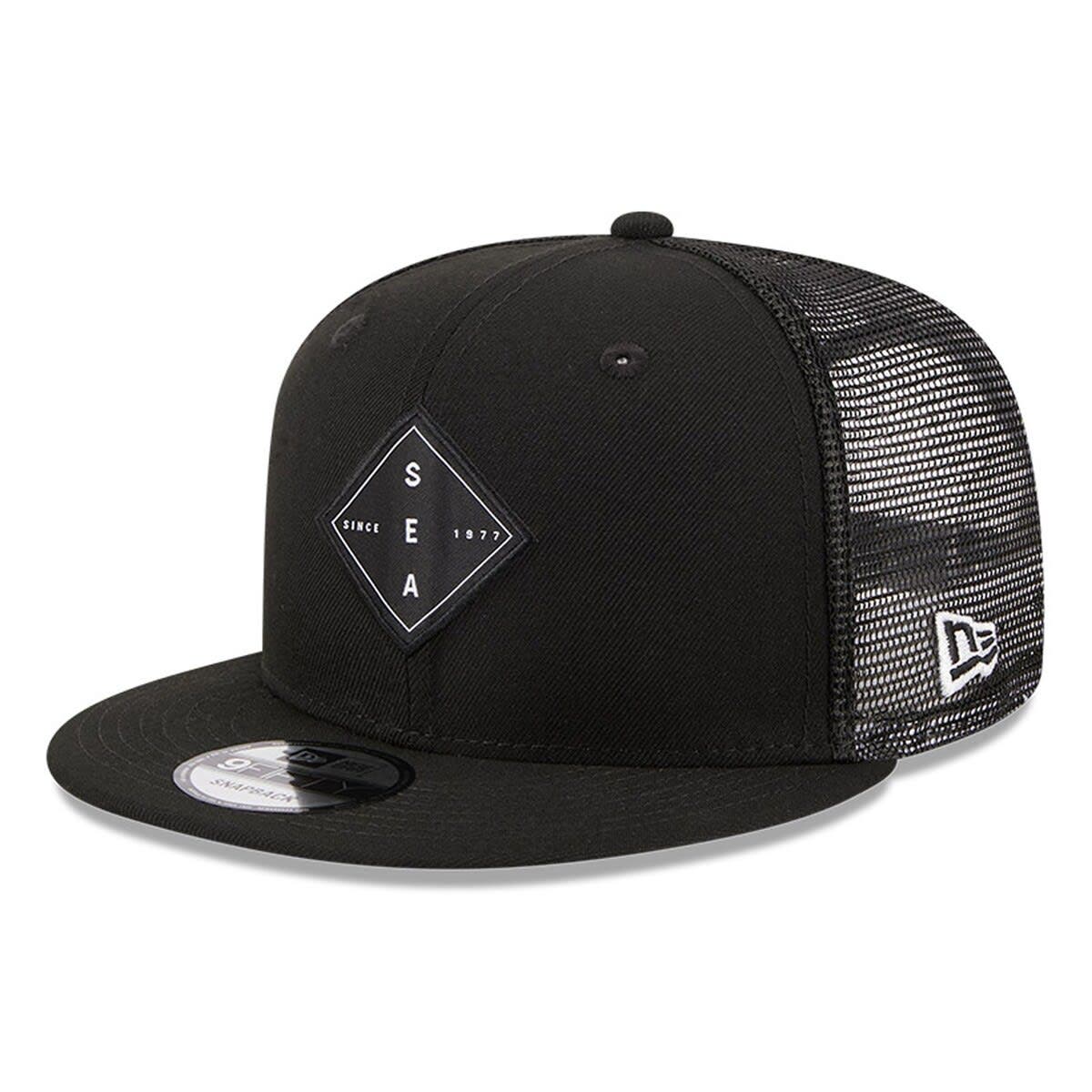 New Era Men's New Era Black Seattle Mariners Diamond Vert Trucker ...