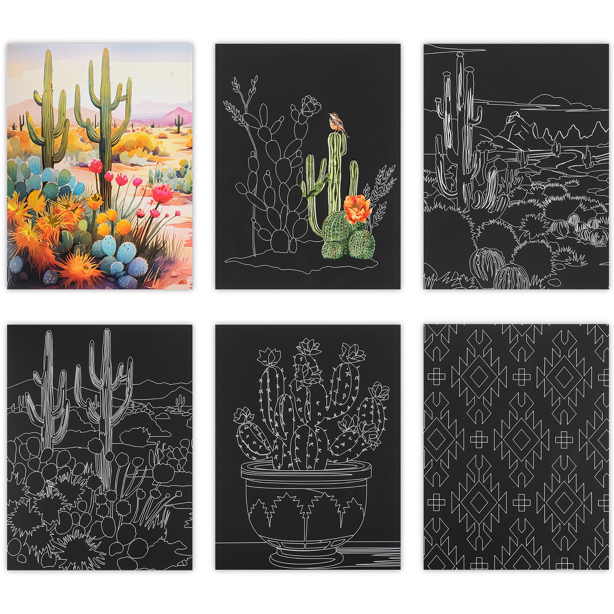 Brea Reese Scratch Art Paper Pad Cactus | Nordstrom