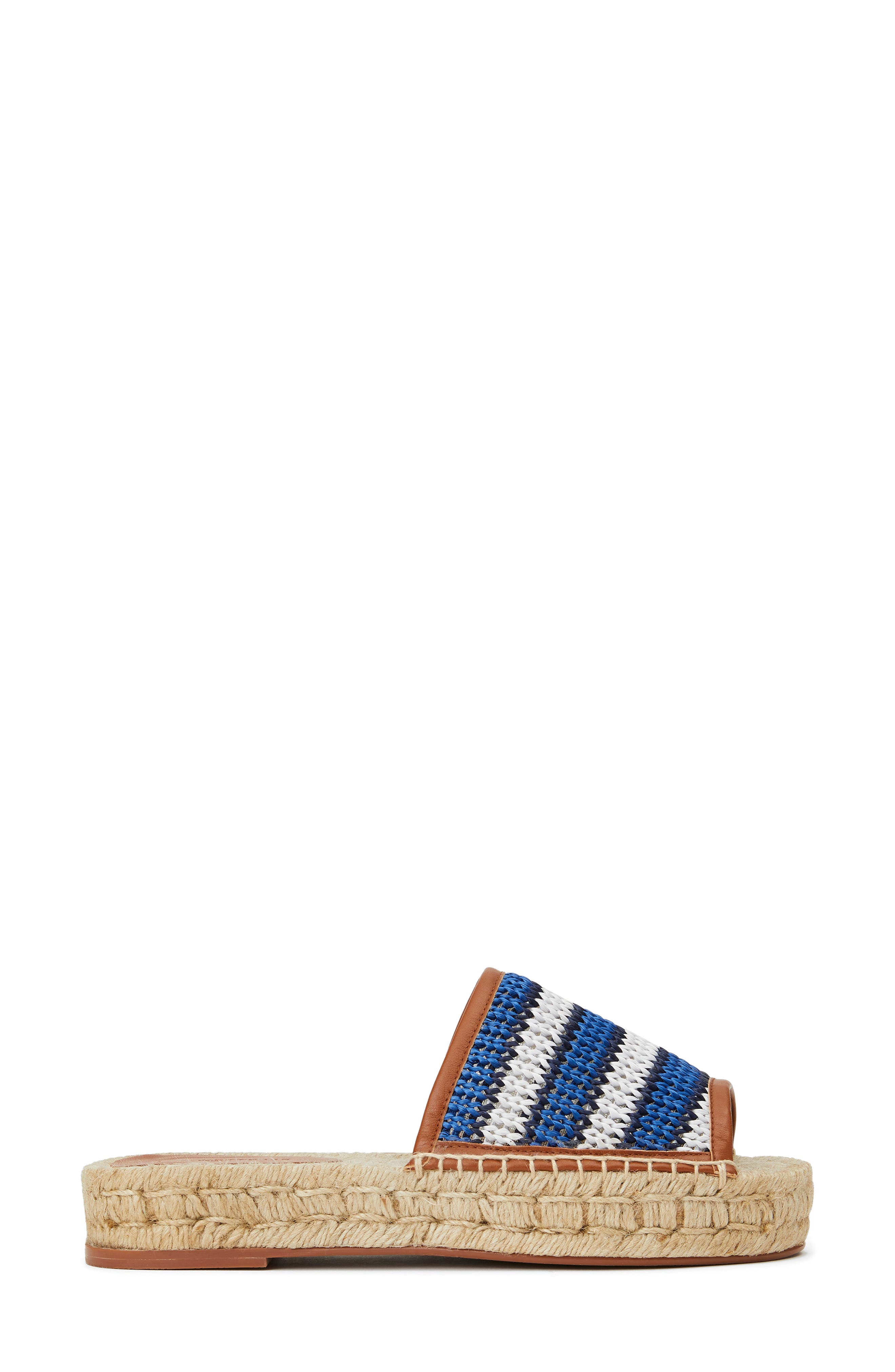 Lafayette 148 New York Rose Stripe Espadrille Platform Slide Sandal ...