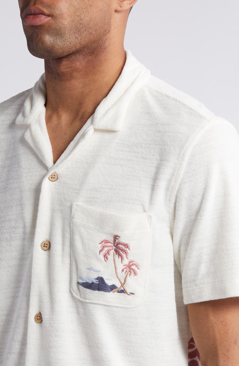 Faherty Cabana Terry Cloth Graphic Camp Shirt | Nordstromrack