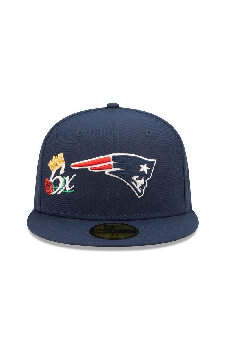 New Era Men's New Era Navy New England Patriots Crown 6x Super Bowl ...