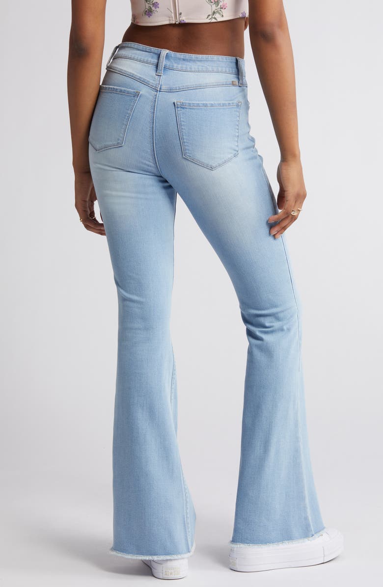 1822 Denim Frayed Mid Rise Flare Jeans | Nordstrom