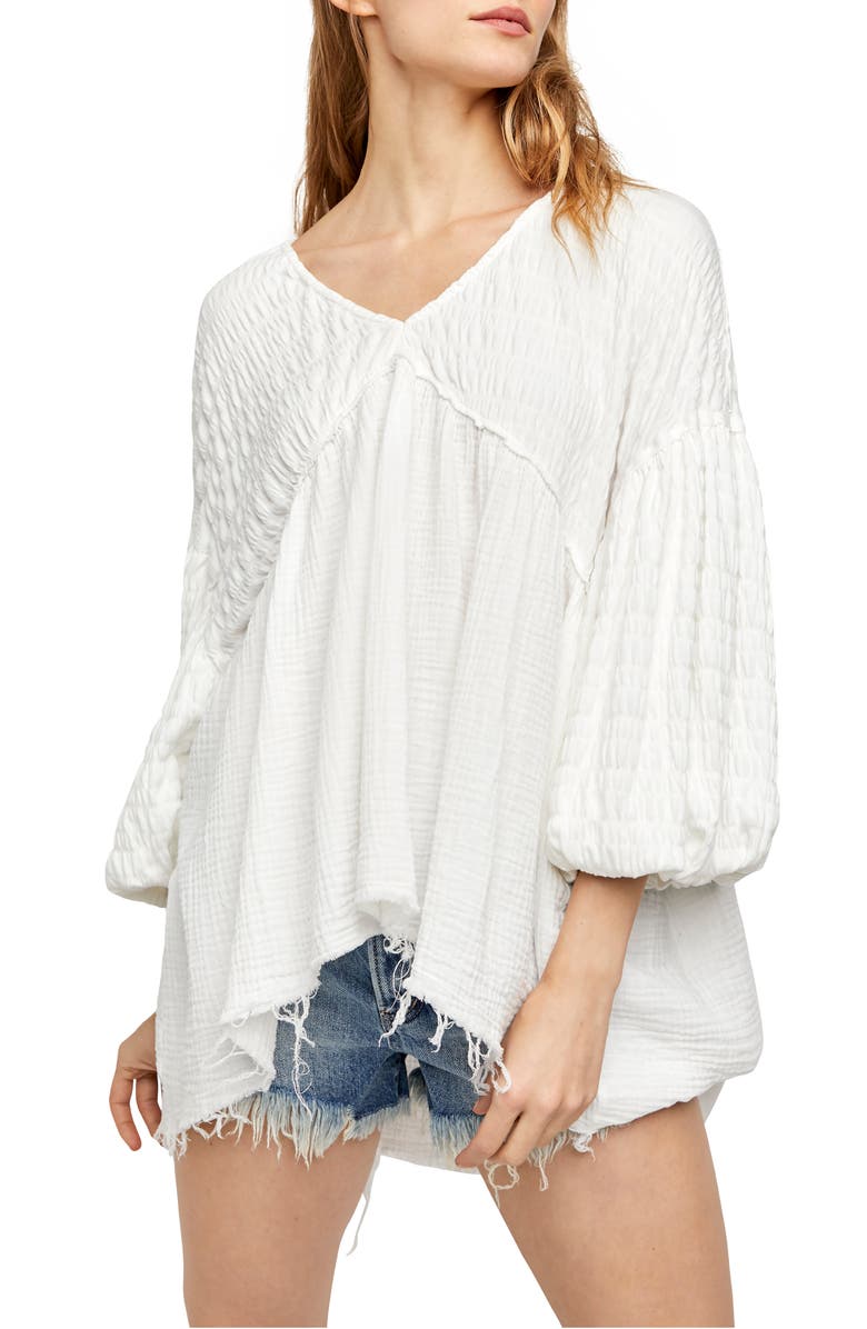 Free People Pucker Knit Swing Top | Nordstromrack