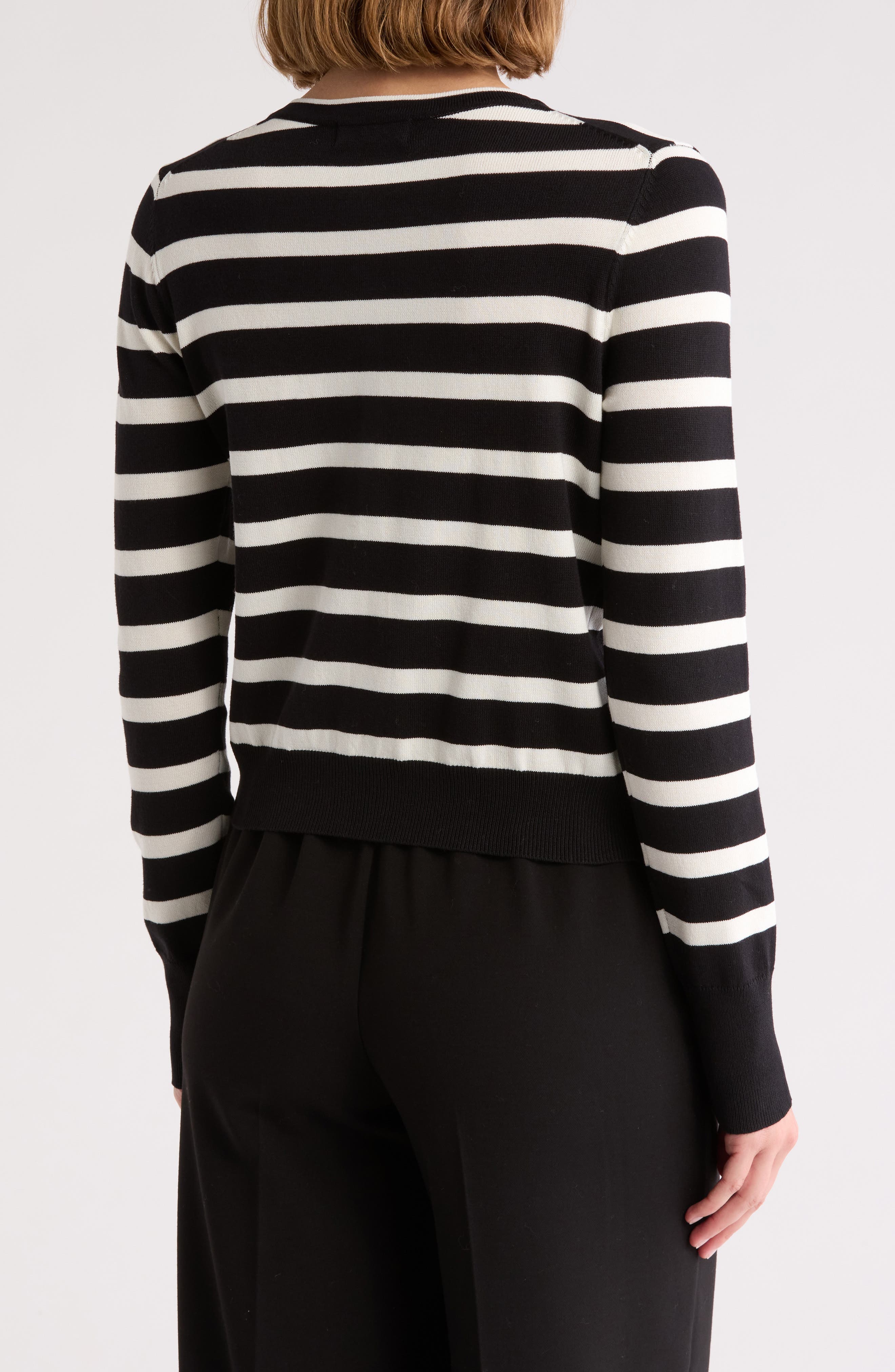 Blu Pepper Stripe Crop Cardigan | Nordstromrack