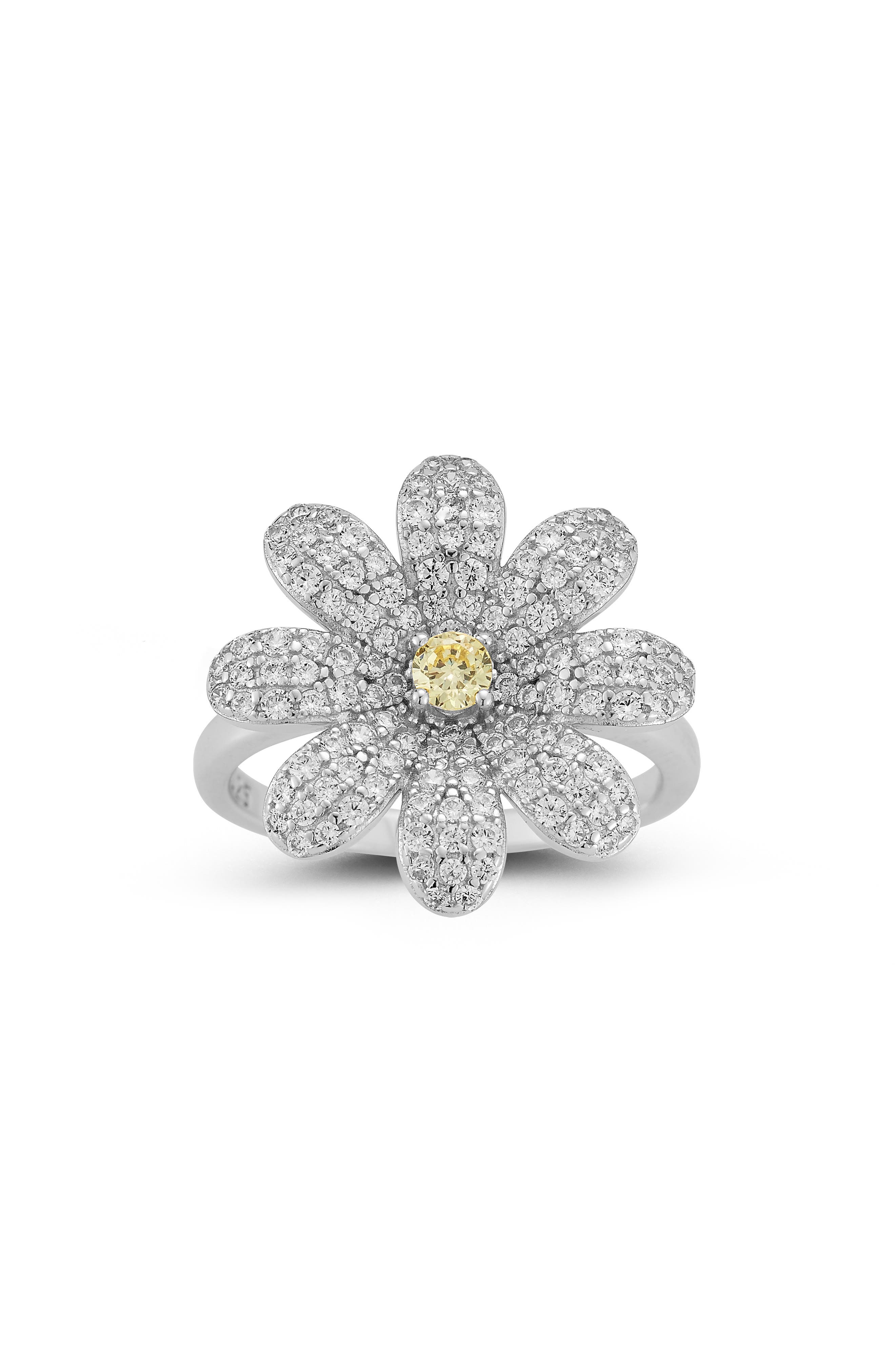 GLAZE JEWELRY Pavé Flower Ring | Nordstromrack