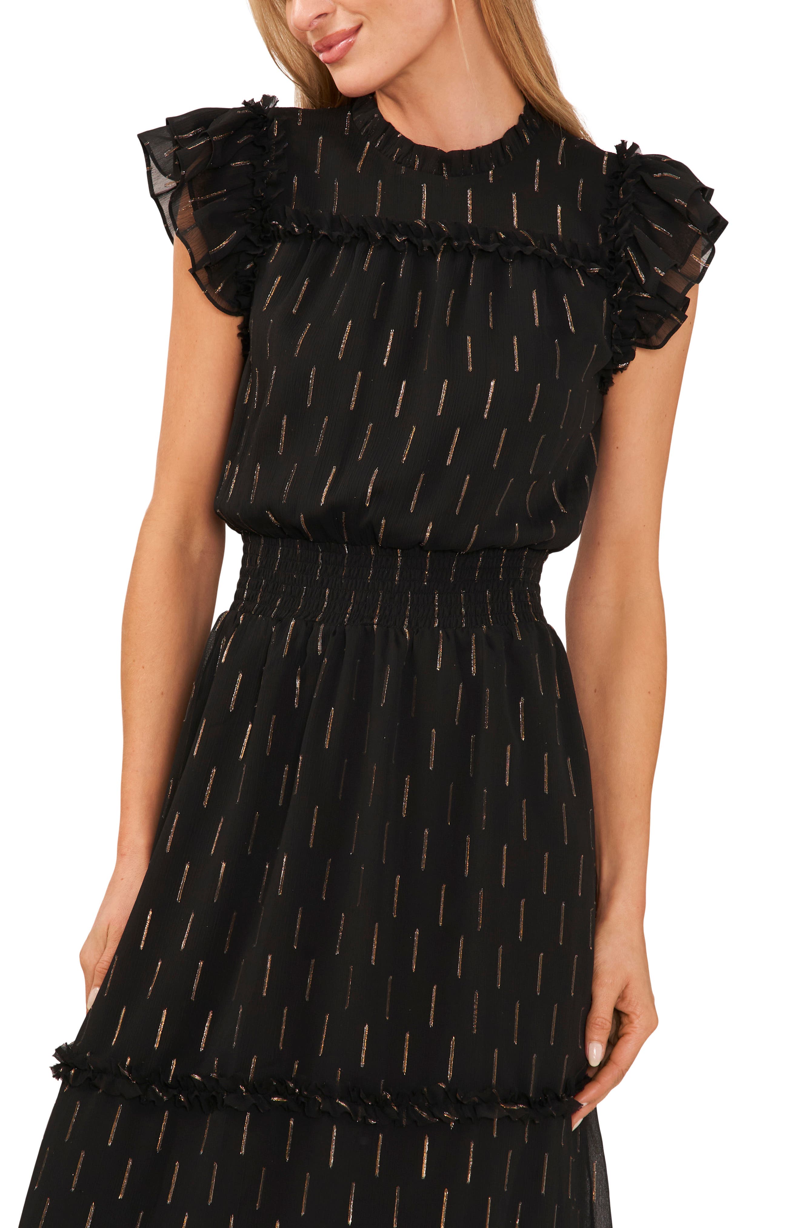 CeCe Metallic A-Line Dress | Nordstromrack