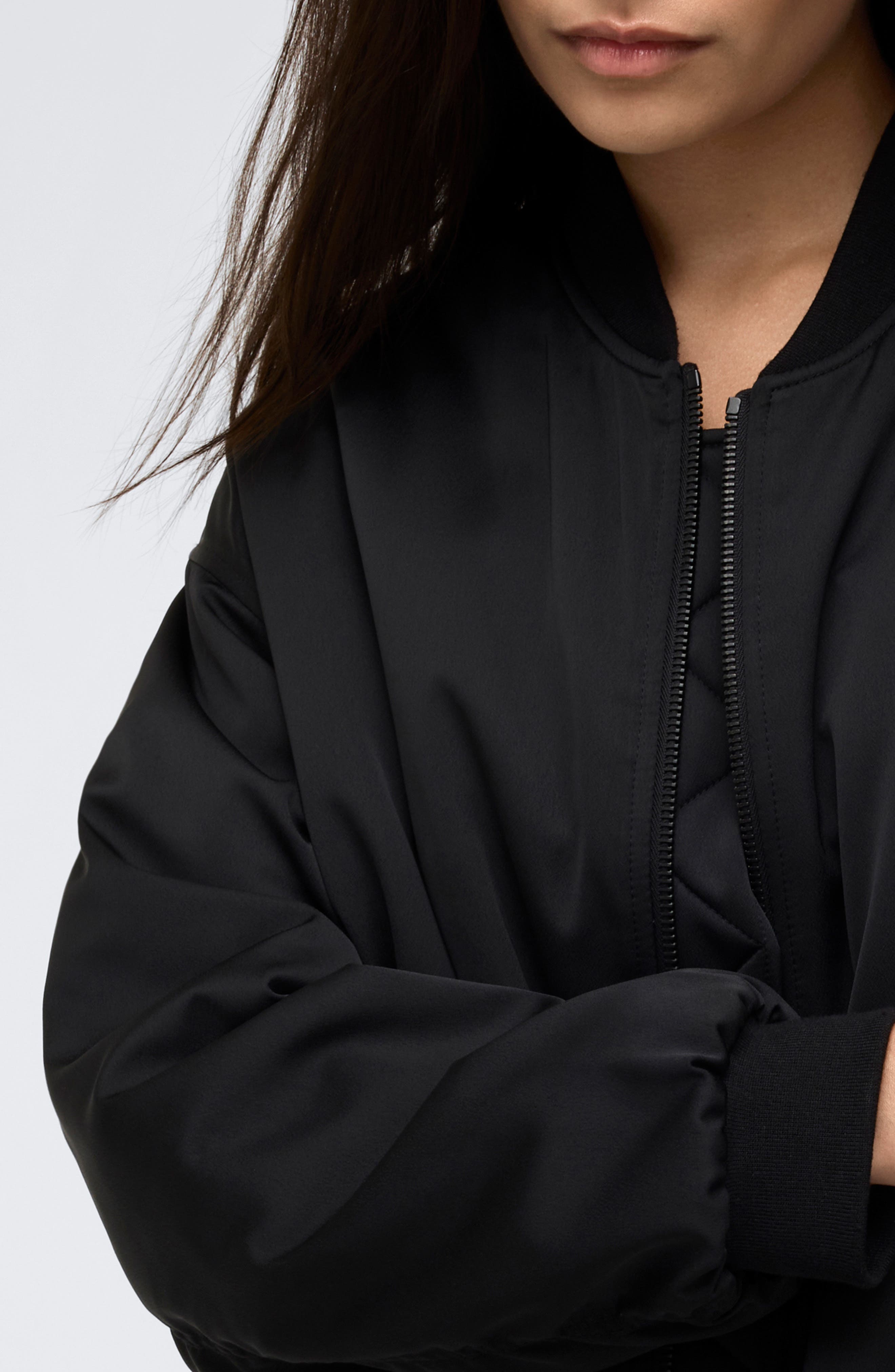 Kenneth Cole Oversize Satin Bomber Jacket | Nordstrom