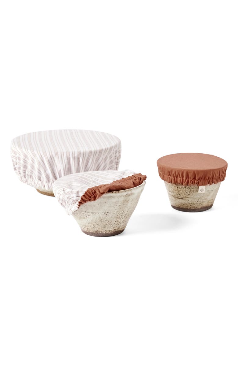 Coyuchi Conserve Set of 3 Organic Cotton Bowl Covers | Nordstrom