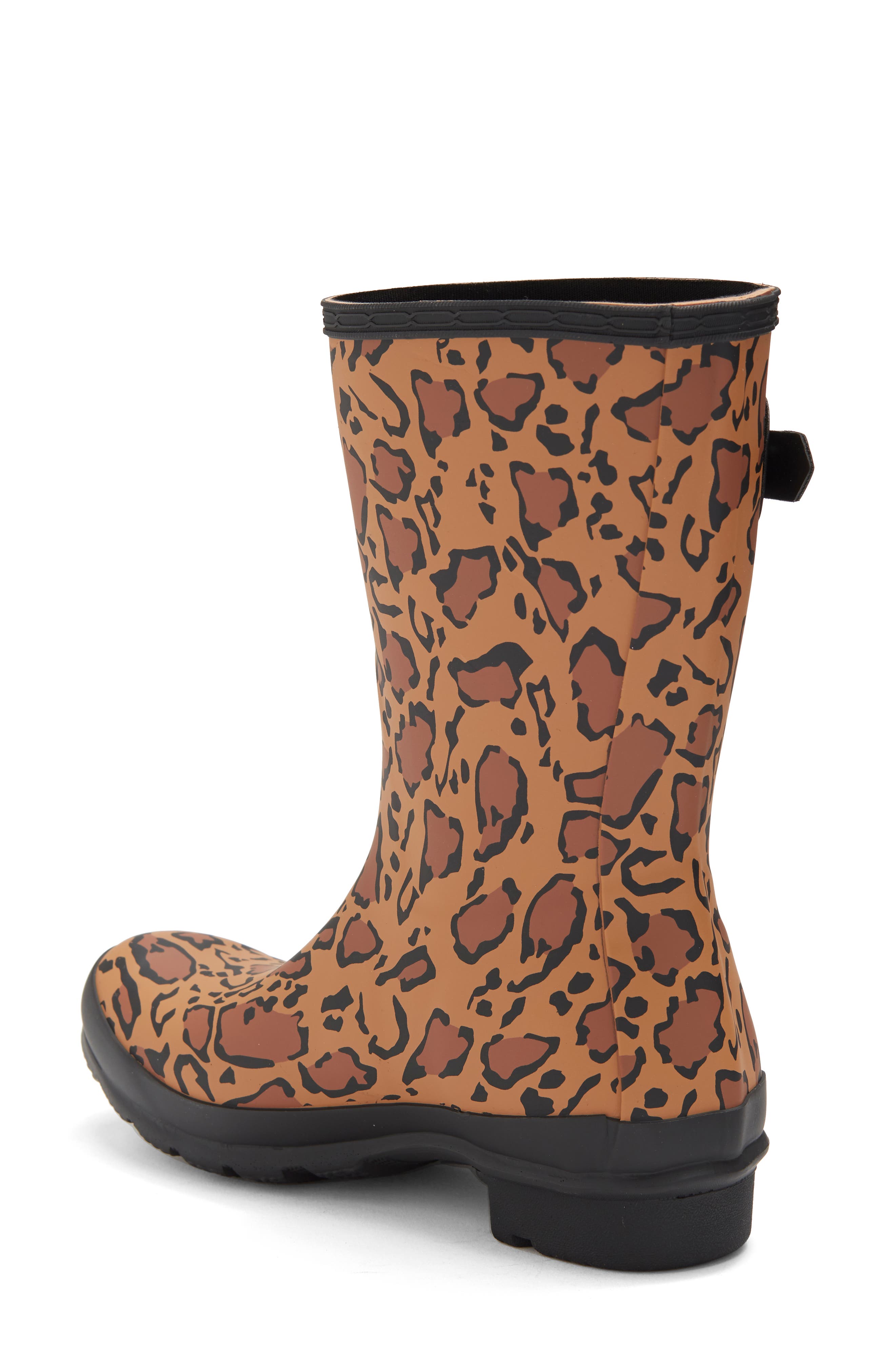 Hunter Original Short Leopard Print Waterproof Rain Boot (Women ...