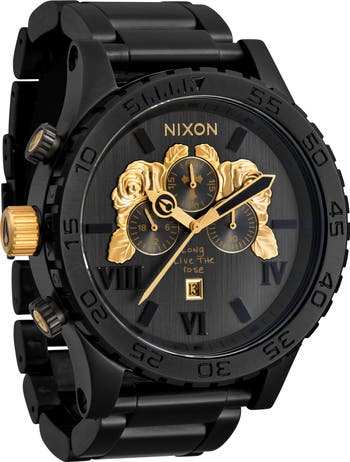 Nixon x 2PAC 51-30 Bracelet Chronograph Watch, 51mm | Nordstrom