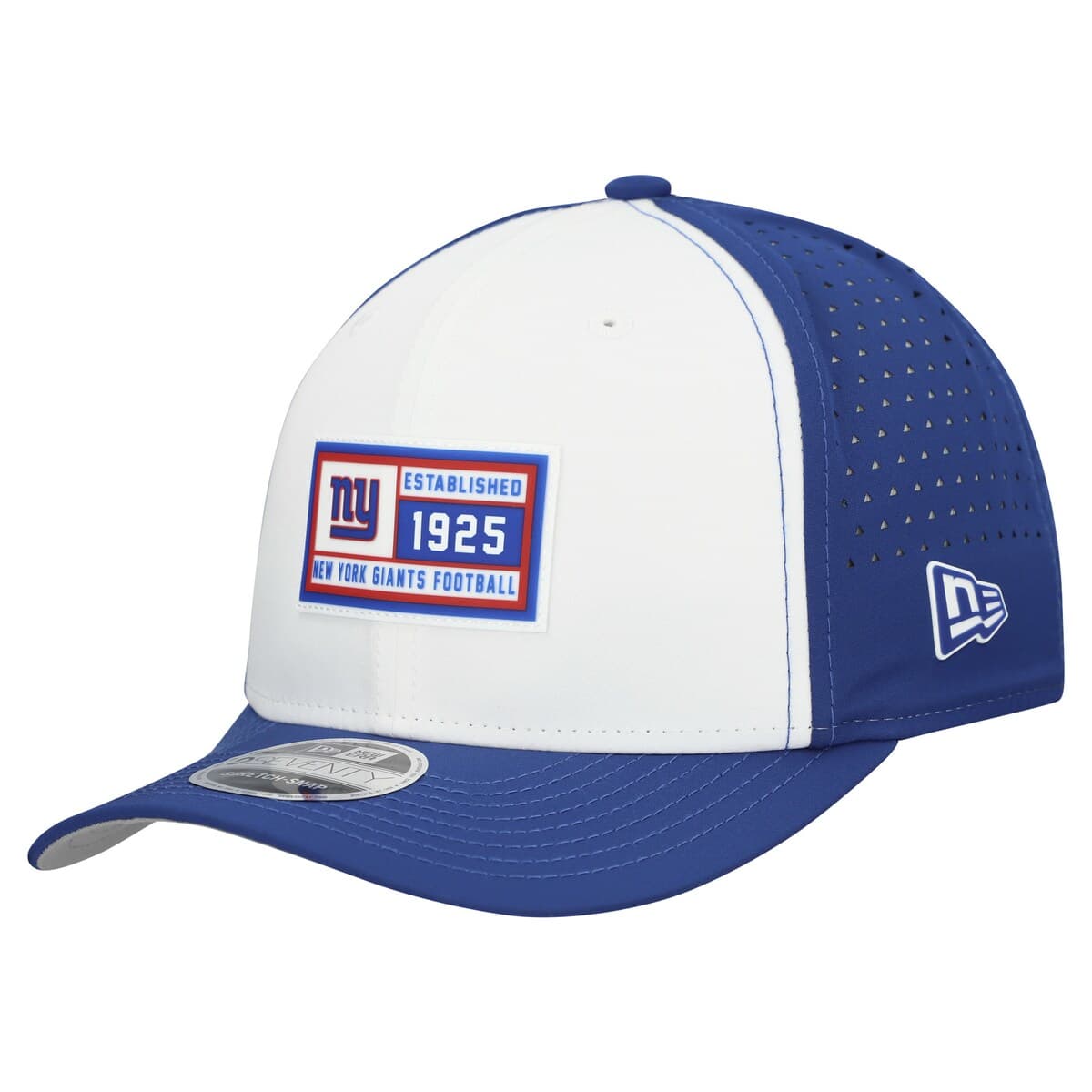 Men's New Era White/Royal New York Giants Established Patch 9SEVENTY ...