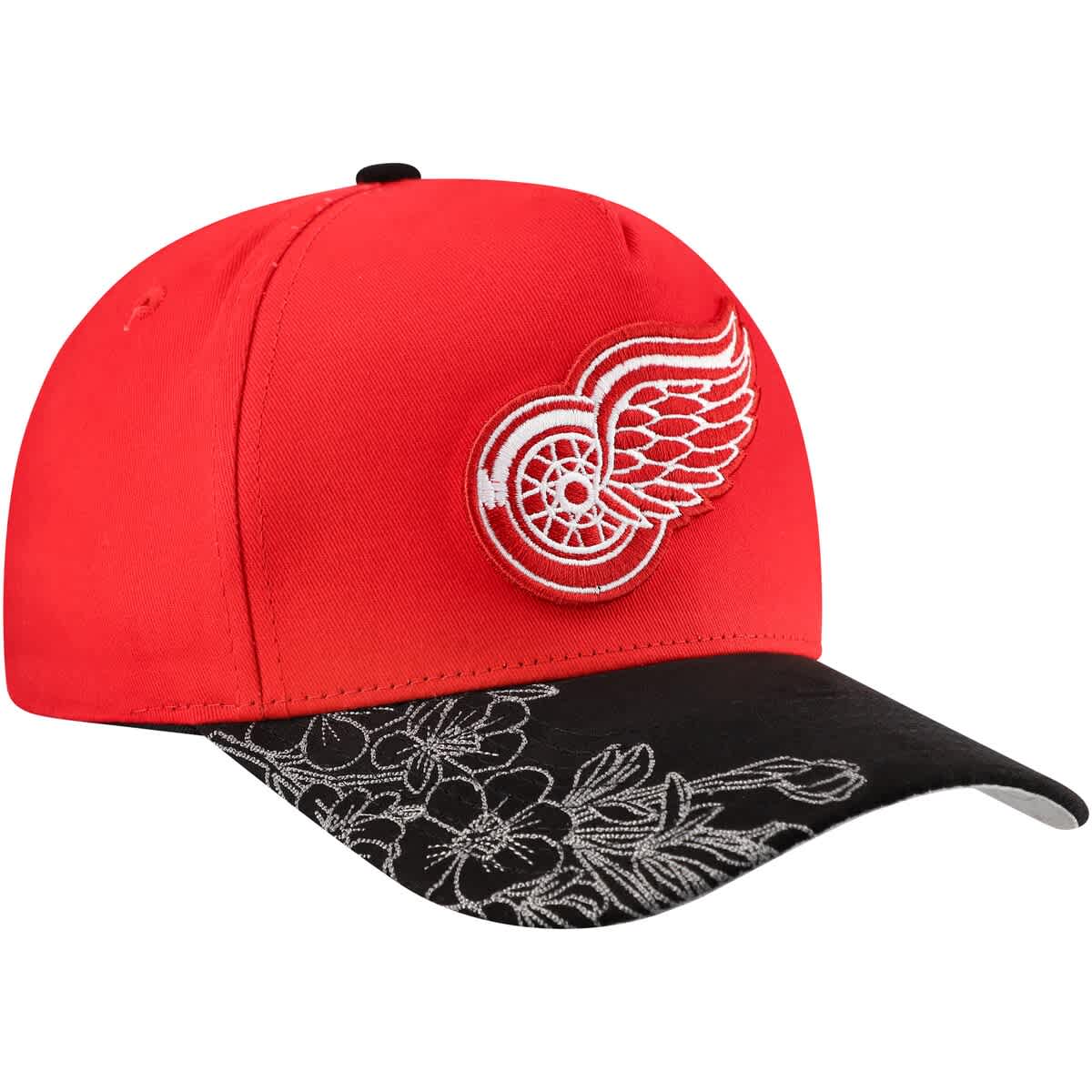 Mitchell & Ness Red/Black Detroit Red Wings May Flowers Pro Crown ...