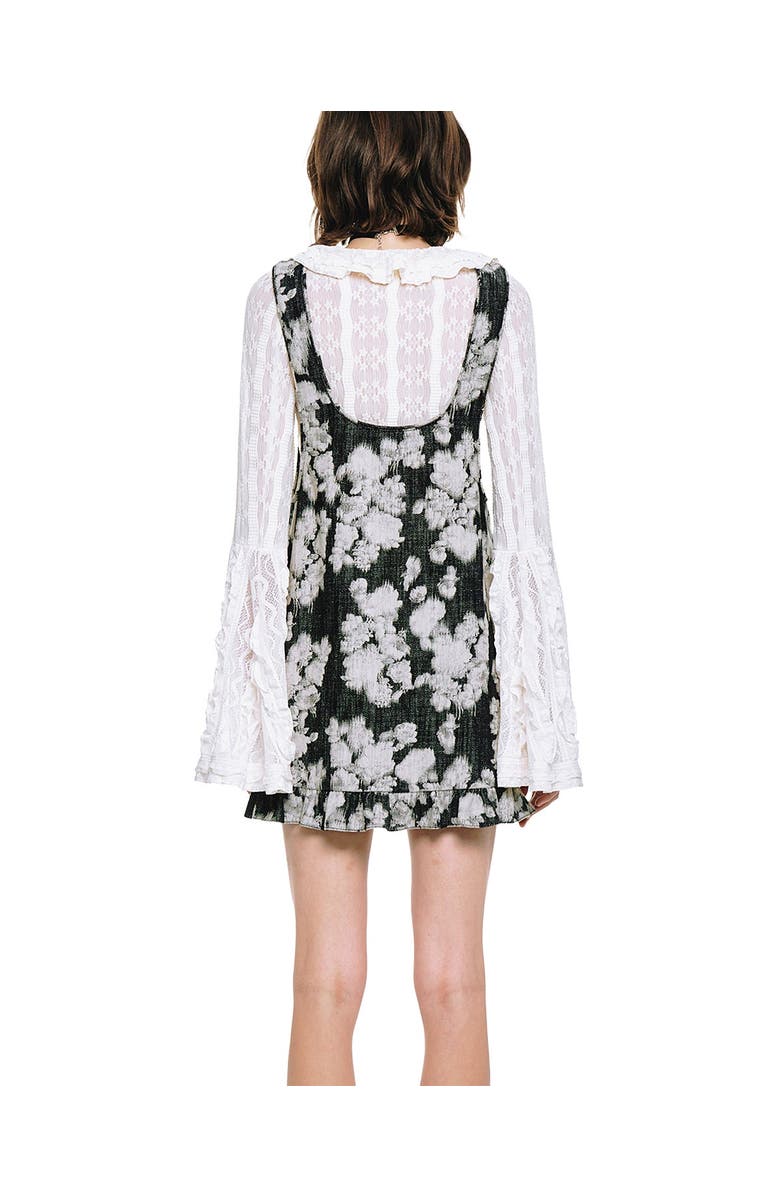 Anna Sui Rose Illusion Denim Ruffle Jumper | Nordstrom