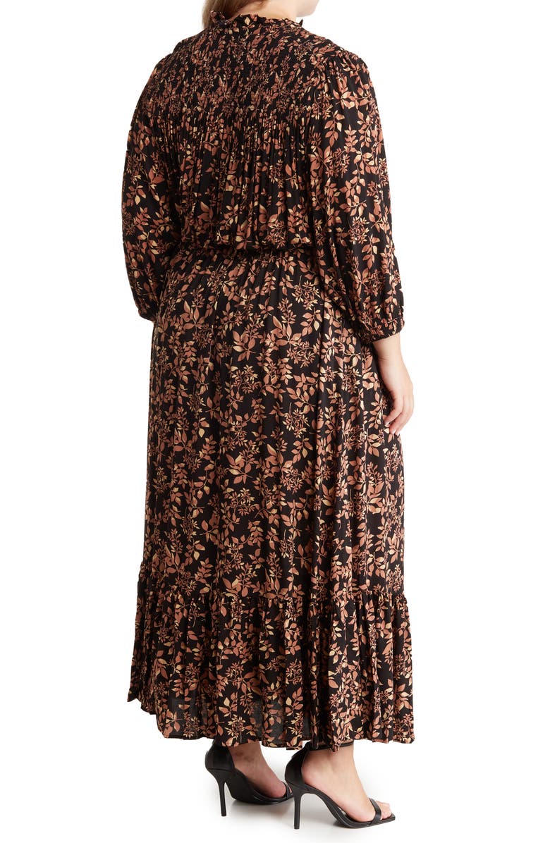 Calvin Klein Floral Print Challis Maxi Dress | Nordstromrack