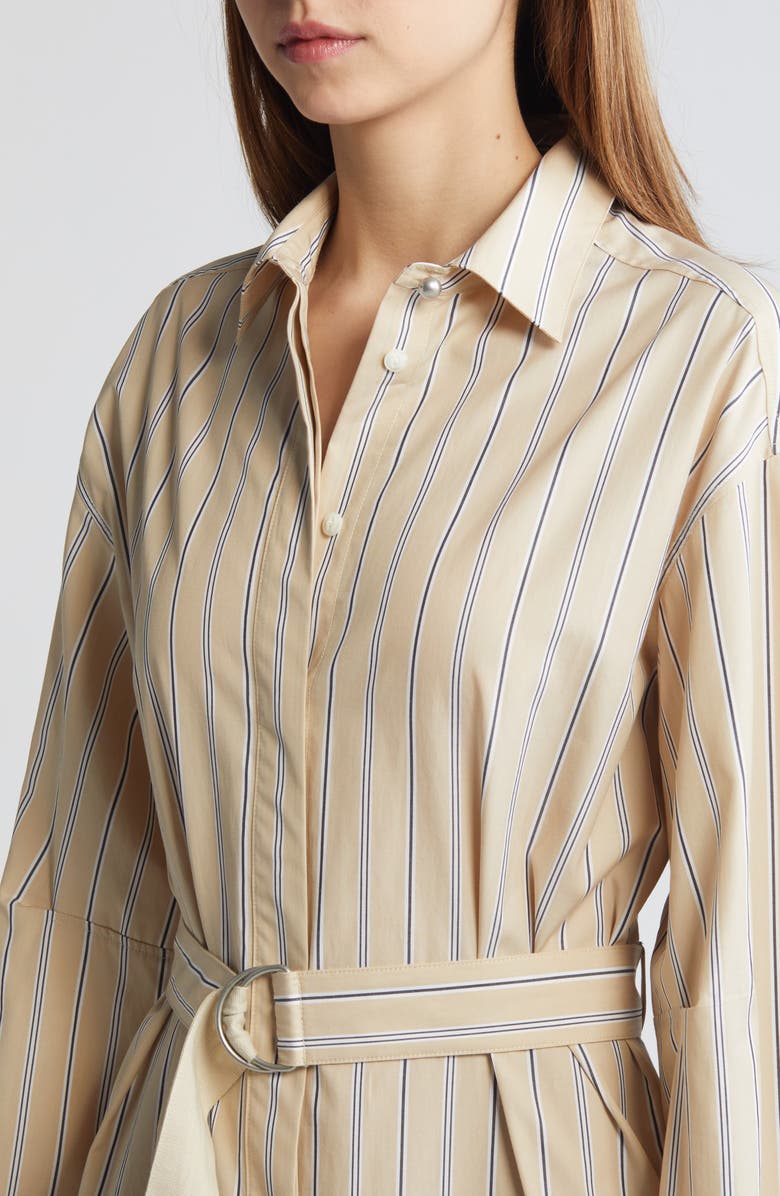 rag & bone Briar Stripe Tie Belt Poplin Maxi Dress | Nordstromrack