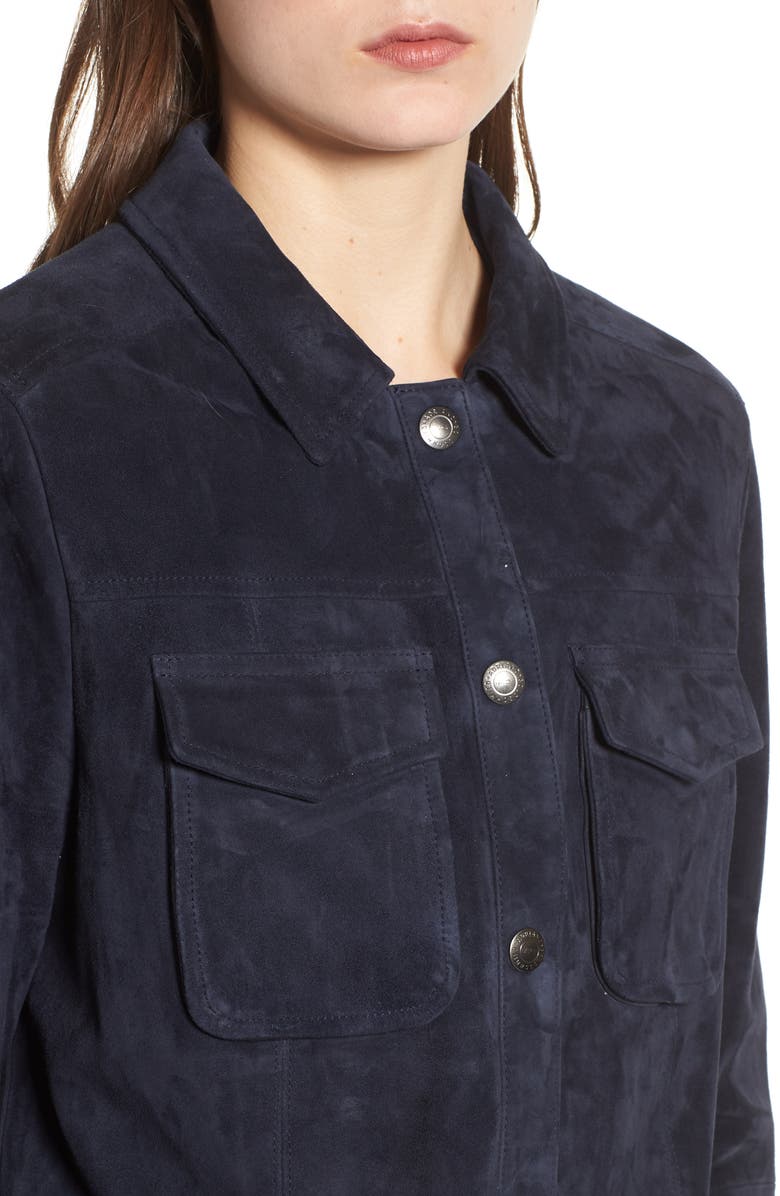 AG Ari Suede Trucker Jacket | Nordstromrack