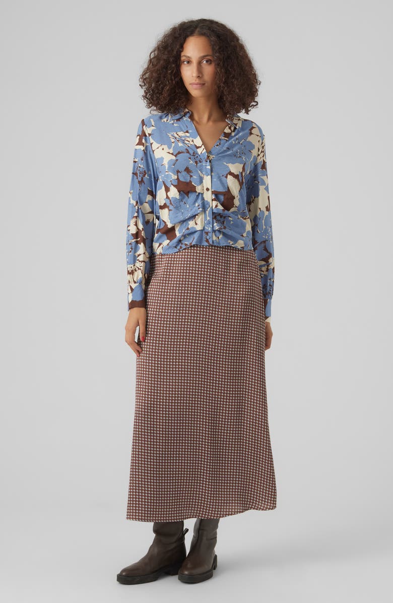 VERO MODA Brita Berta Floral Print Button-Up Shirt | Nordstromrack