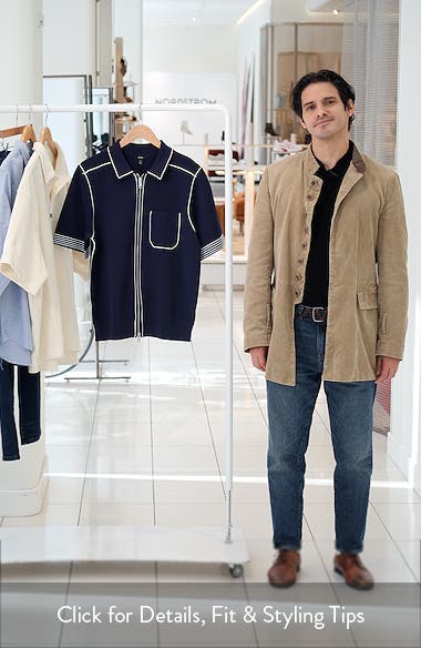 Reiss Blake Piped Zip Shirt | Nordstrom