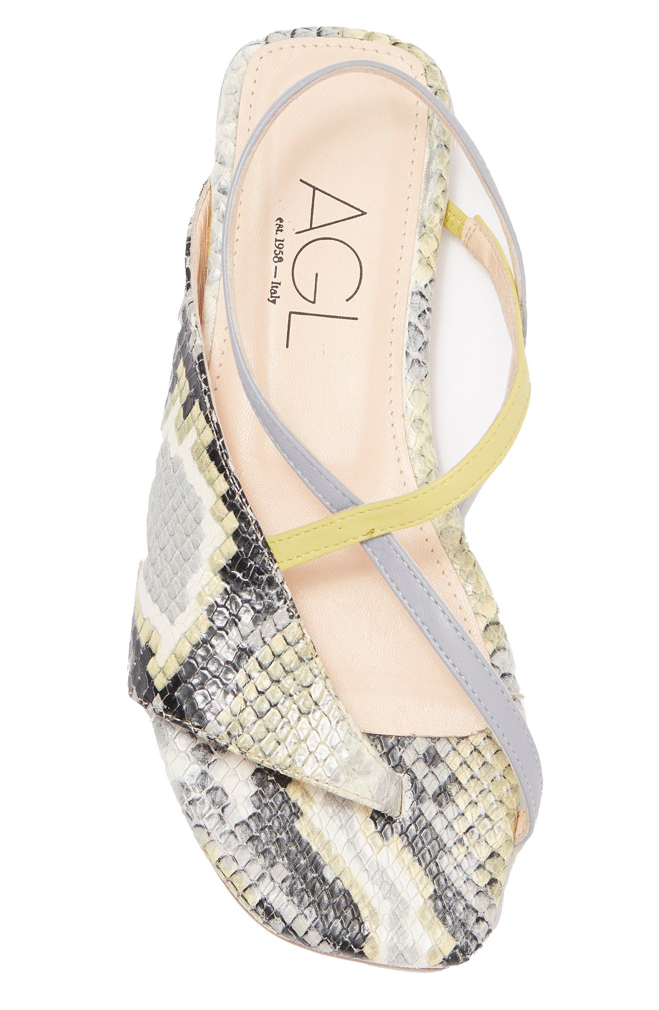 AGL Snake Embossed Leather Sandal (Women) | Nordstromrack
